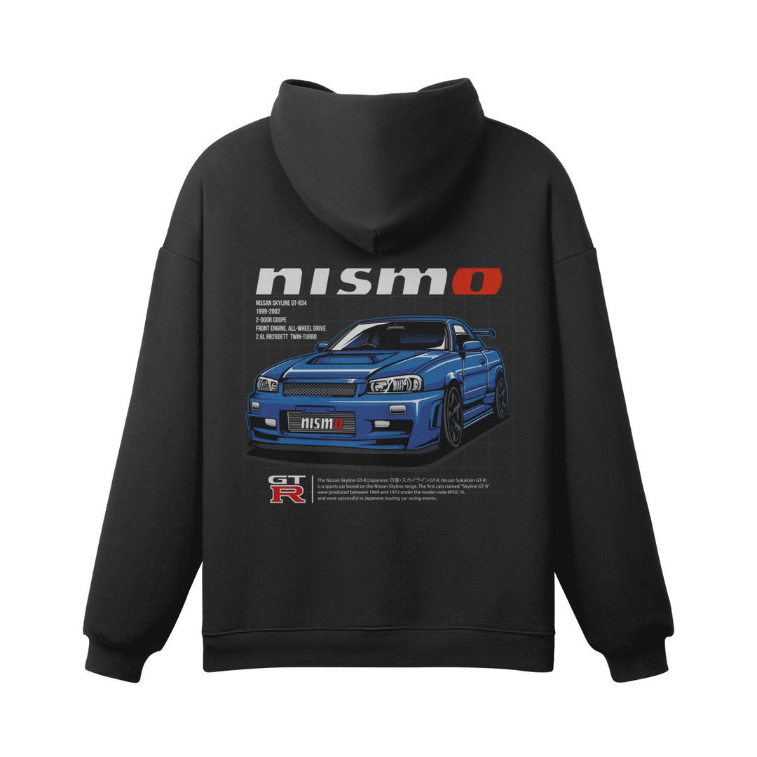 JDM R34 GTR Hoodie| Car Racing Hoodie | Nissan Fan Sweater | Nissan GTR ...