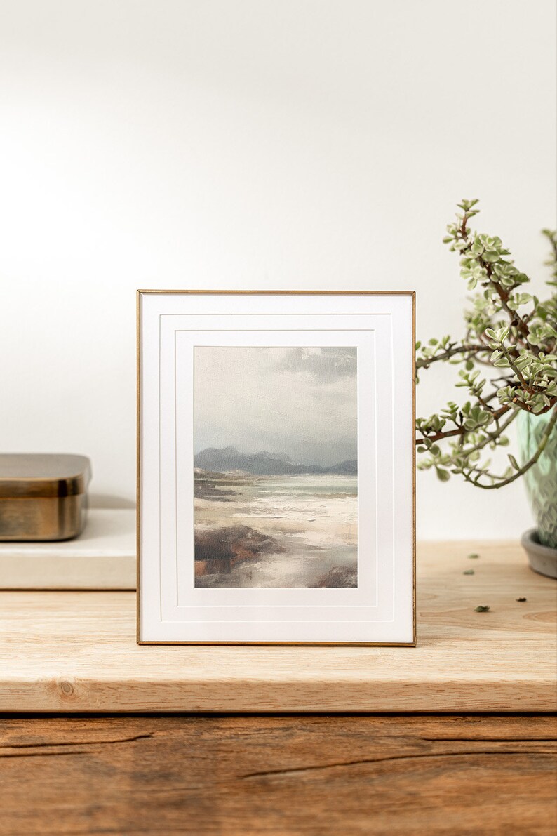 Coastal Digital Wall Art | Shore Art Print | Soft Neutral Tones ...