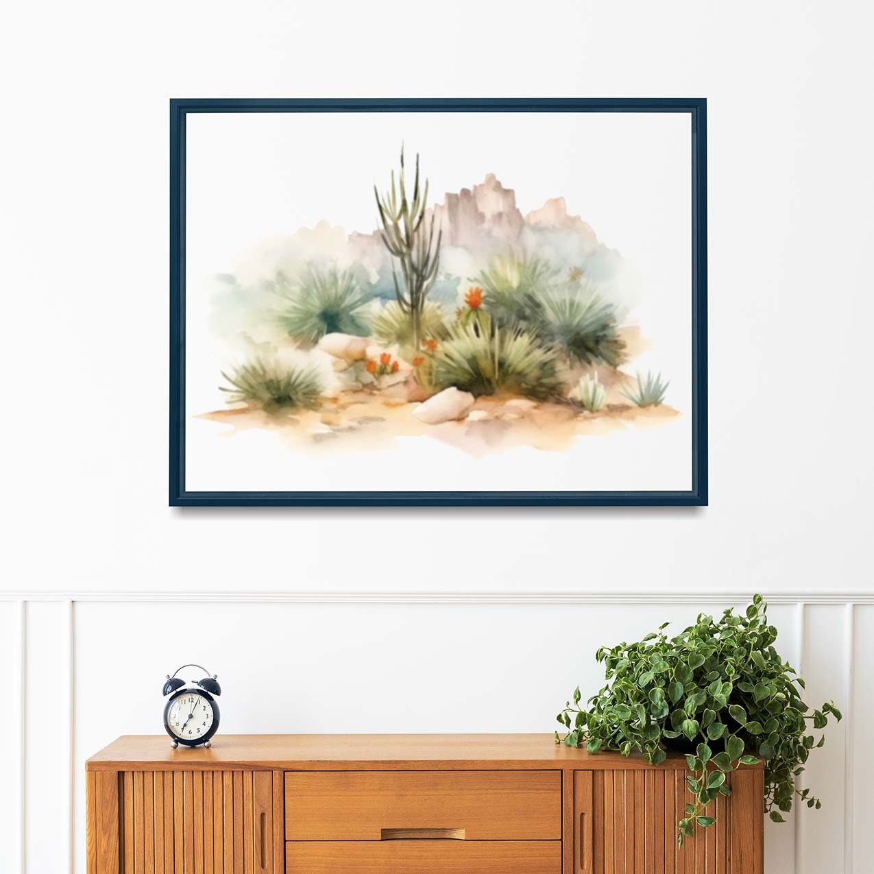 Yucca Printable Art, Desert Landscape Print, Watercolor Cactus Wall Art ...