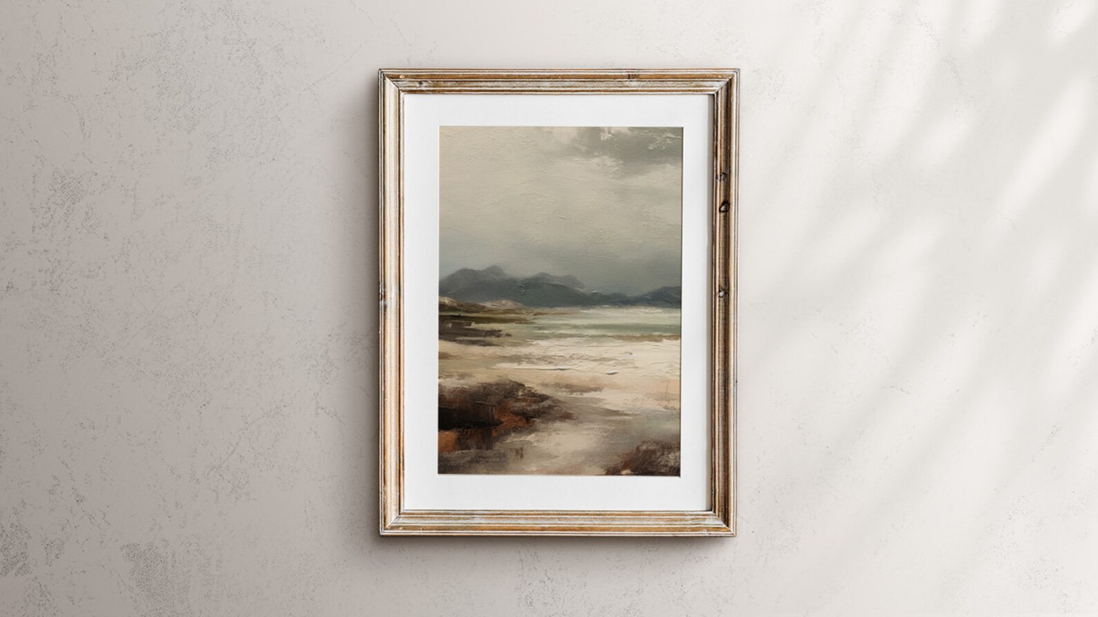 Coastal Digital Wall Art | Shore Art Print | Soft Neutral Tones ...