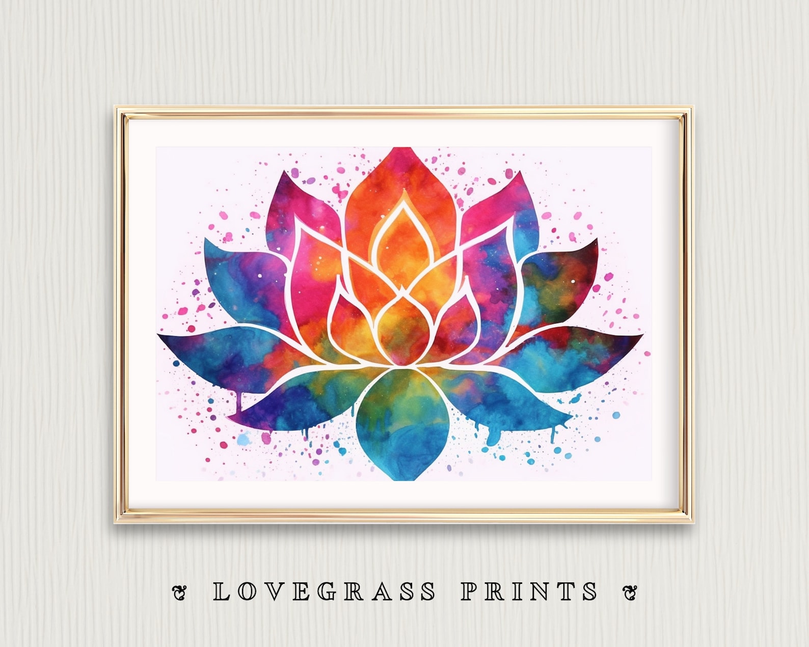 Lotus Mandala Printable Wall Art, Lotus Flower Mandala Art Print, Yoga ...