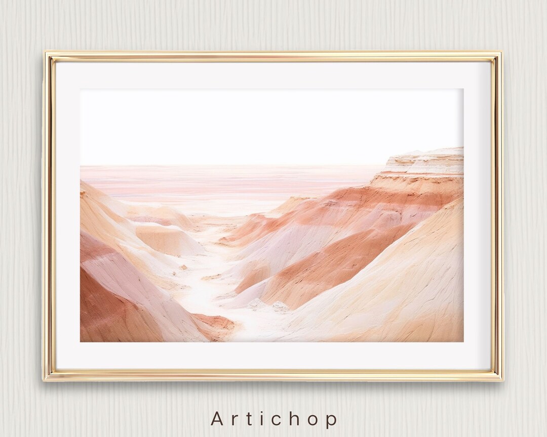 Blush Canyon Pink Printable Terracotta Canyon Painting Wall - Etsy
