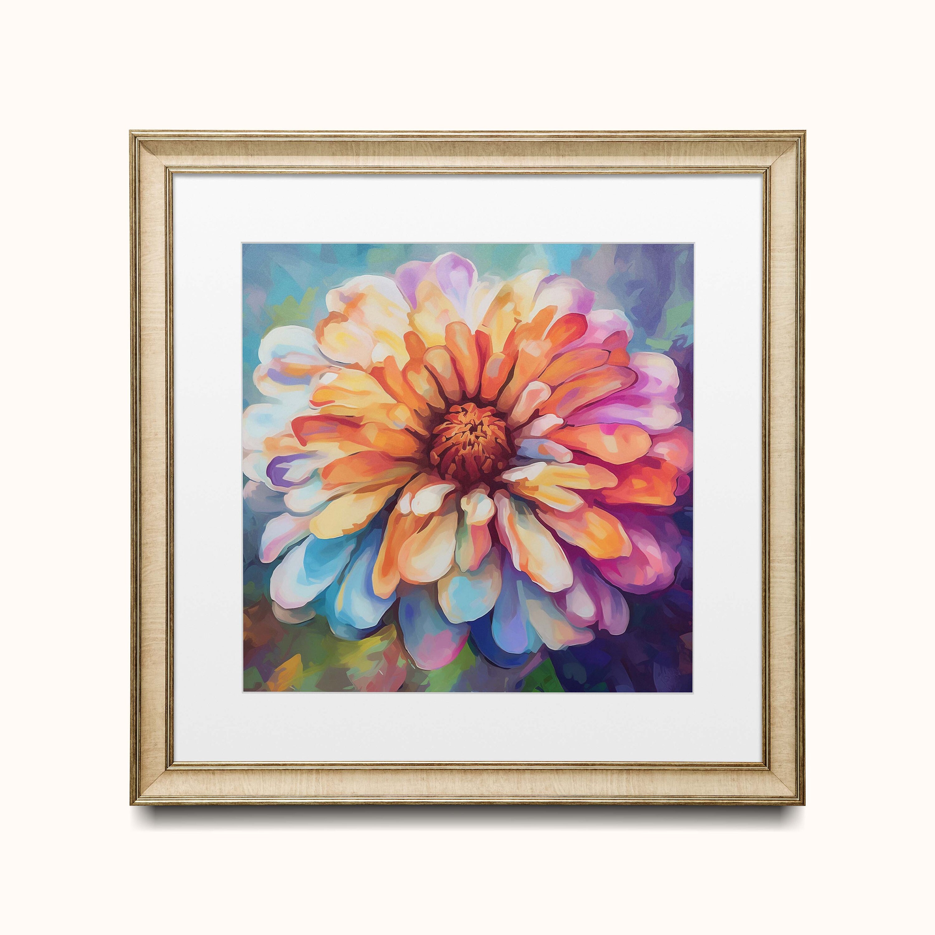 Zinnia Flower Art, Zinnias Printable, Flower Abstract, Prints for Guest ...