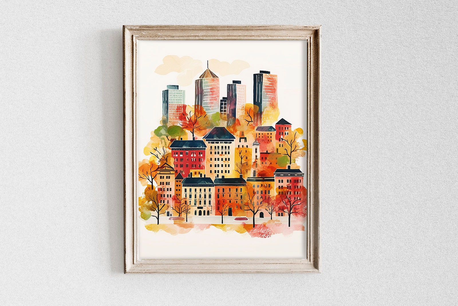 Boston Printable, Autumn Aesthetic, Boston Wall Art, Antique ...