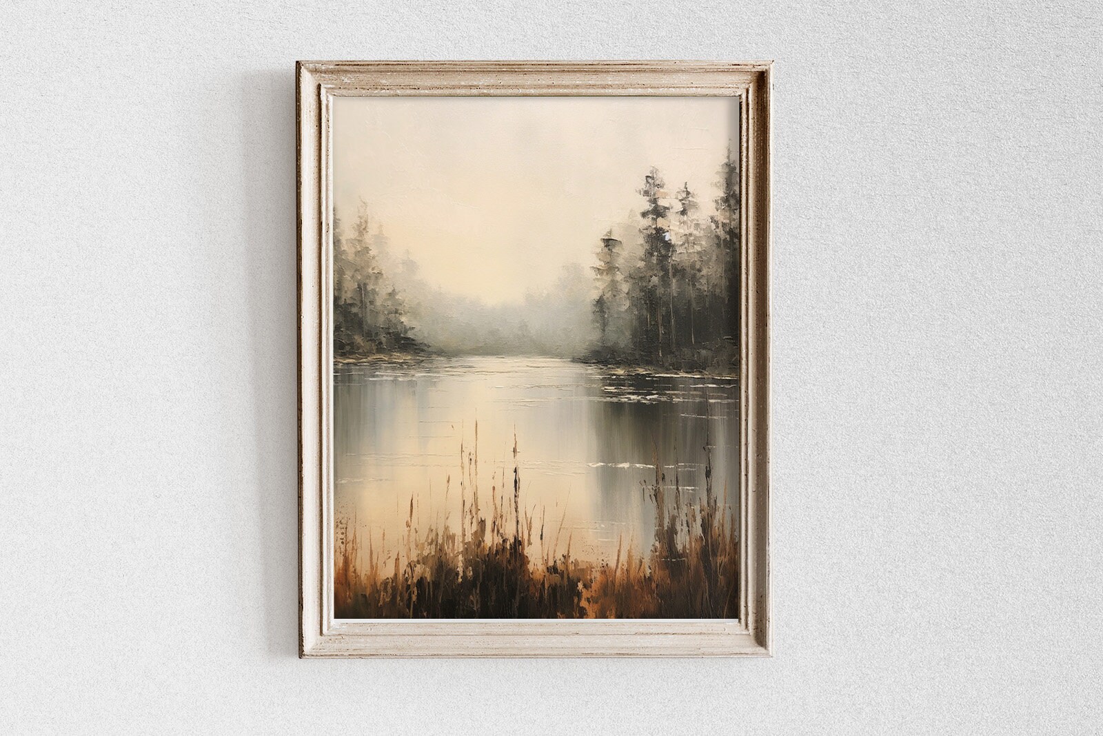 Printable Lake Wall Art, Lakes Vintage Painting, Lake Printable Wall ...
