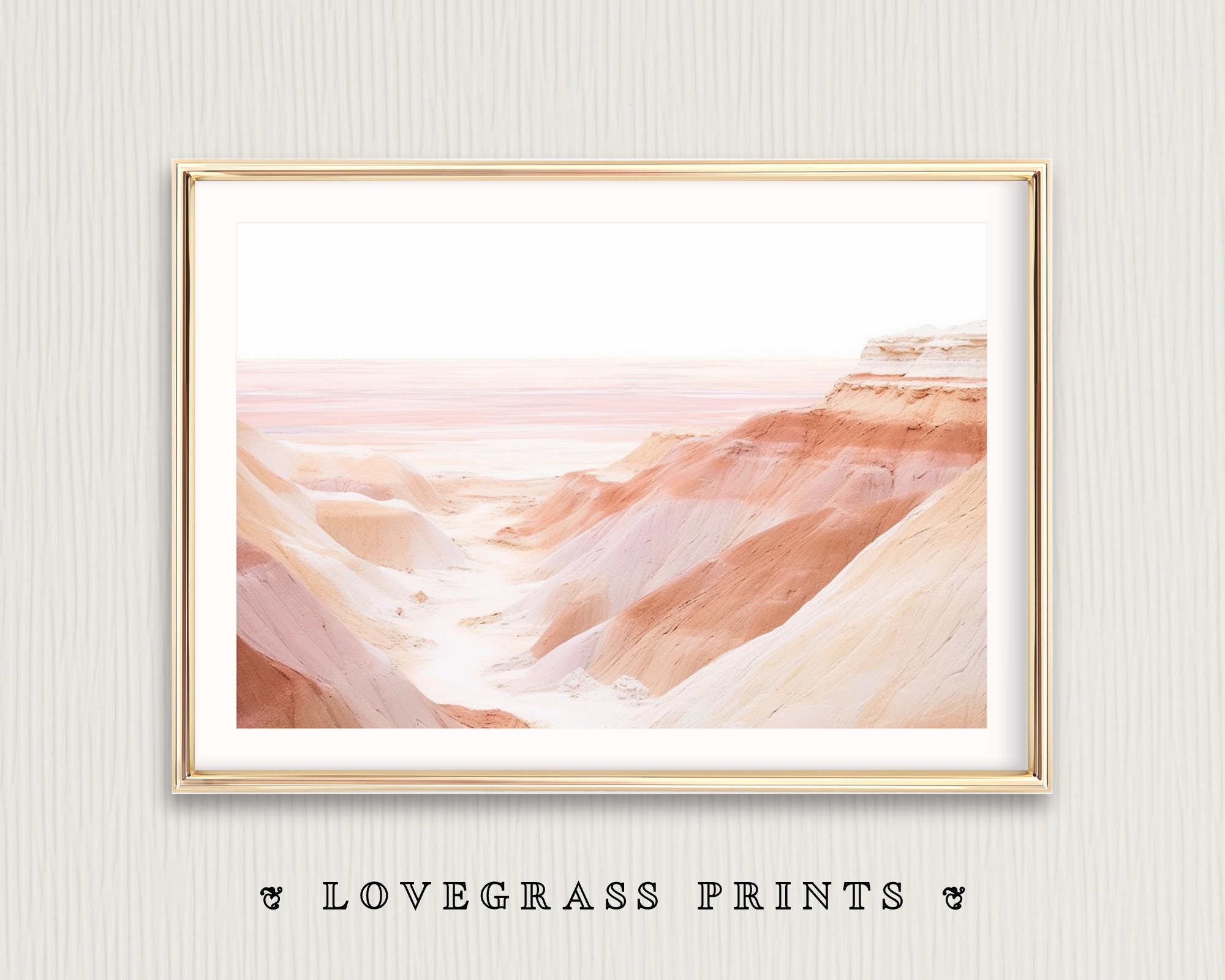 Blush Canyon, Pink Printable Terracotta Canyon Painting, Wall Art ...