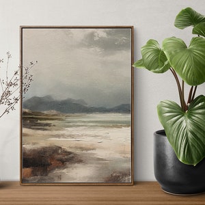 Coastal Digital Wall Art | Shore Art Print | Soft Neutral Tones ...