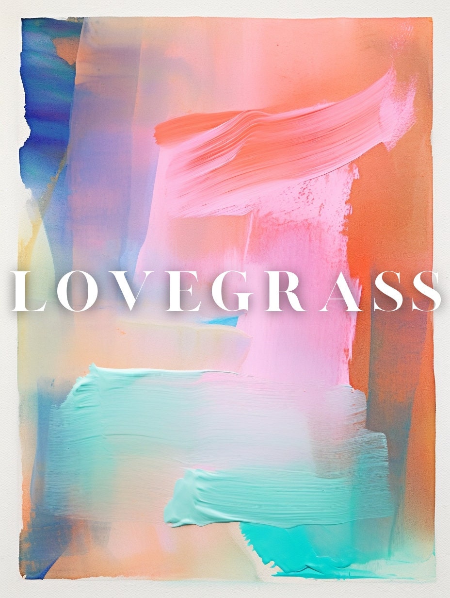 Iridescent Printable Oil Painting Wall Art, Teal Modern Art Print ...