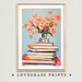Book Lover Print, Blush Pink Wall Art, Book Stack Decor, Bookish Wall ...