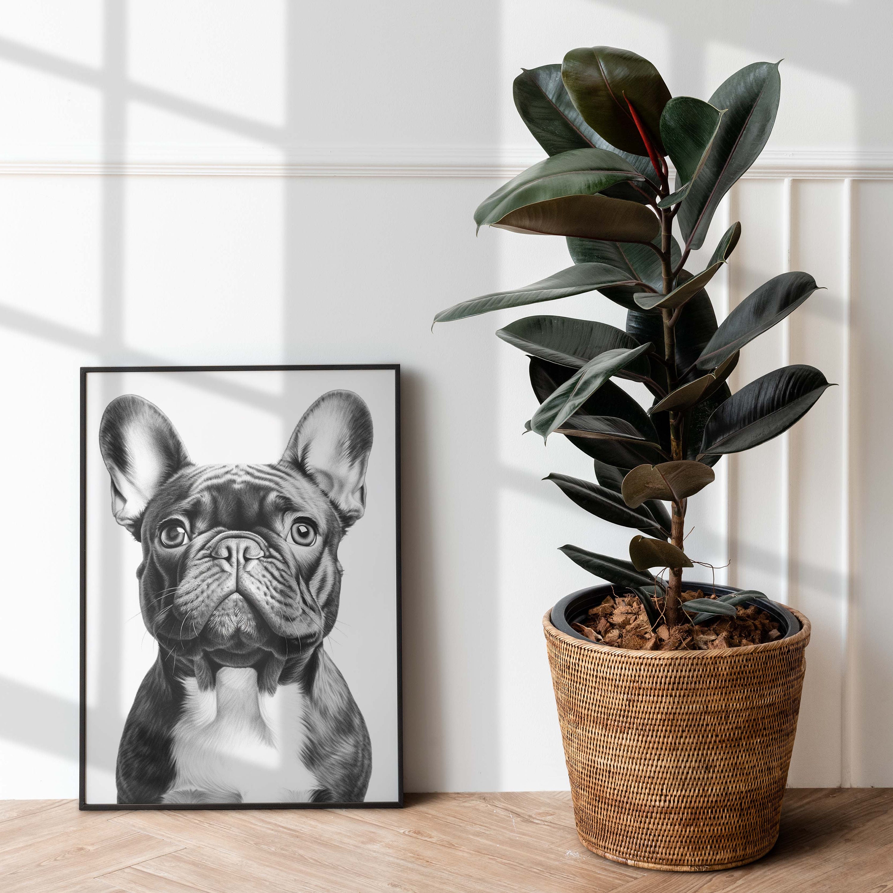 French Bulldog Art, Printable French Bulldogs Wall Art, Frenchie Art ...