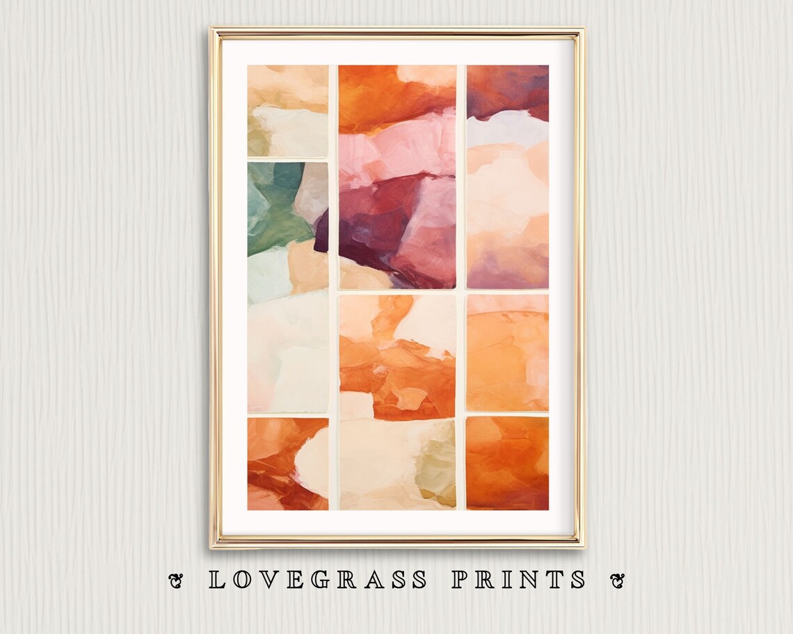 Geode Wall Art, Autumn Colors, Cheap Abstract Art, Modern Fall Decor ...