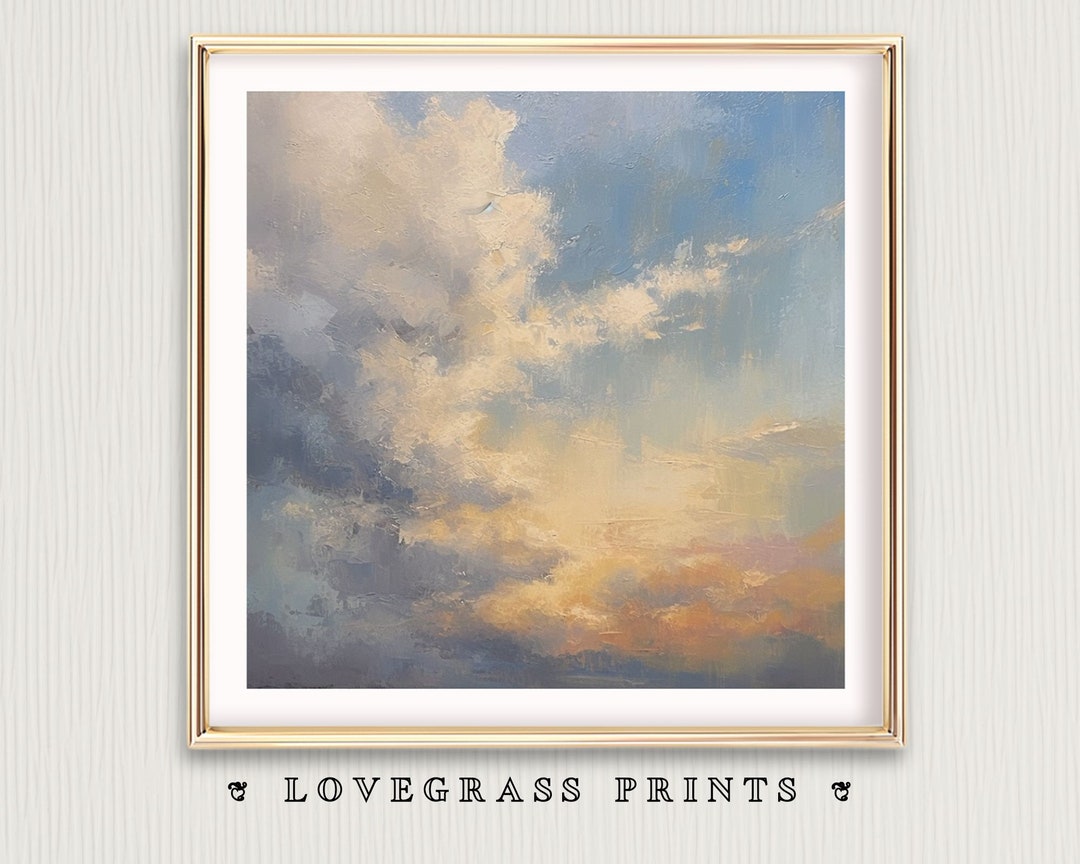 Cloud Study Printable Cloud Wall Art Download Cloud Painting Parisian ...