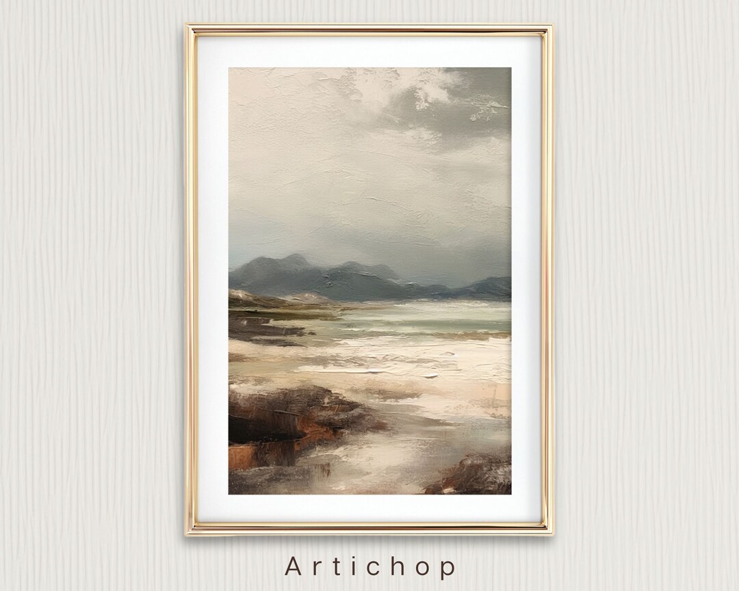 Coastal Digital Wall Art Shore Art Print Soft Neutral - Etsy