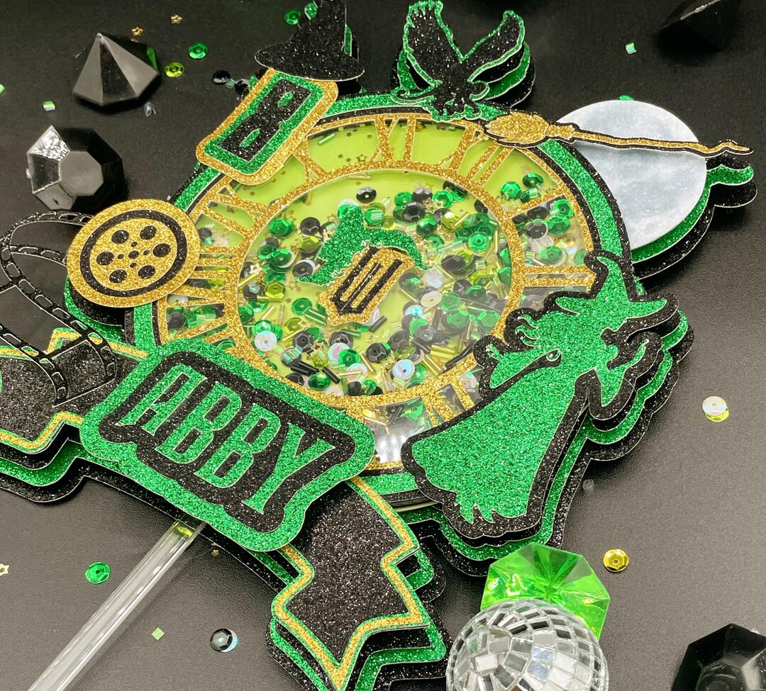 Elphaba Inspired Birthday, Wicked Themed Cake Topper, Green Wicked ...