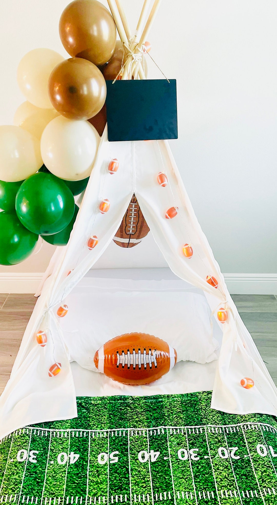 Football Party, Slumber Party Tent, Teepee Tent, Teepee for Kids ...