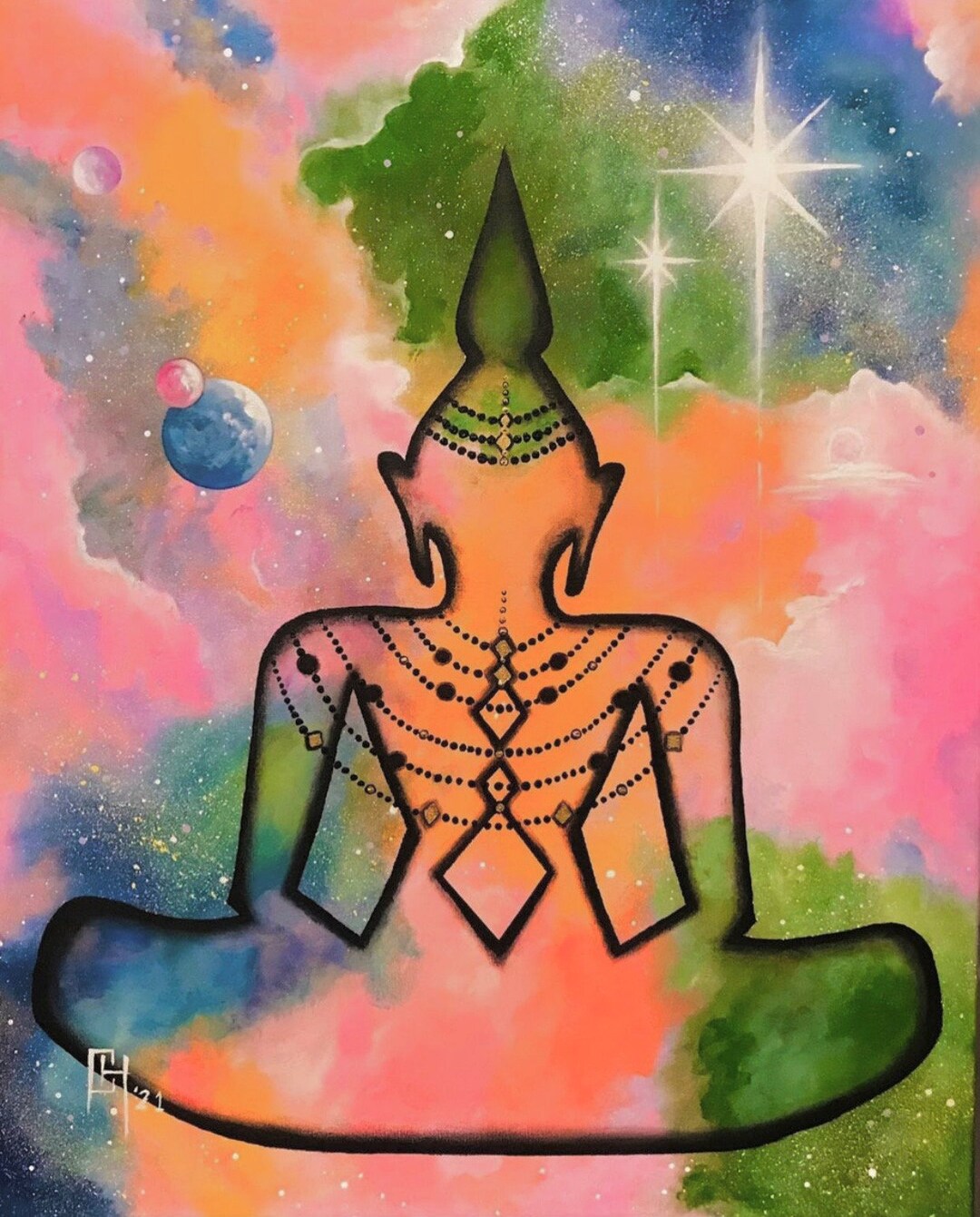 Divine Cosmos 24x30 Acrylic Painting on Canvas - Etsy