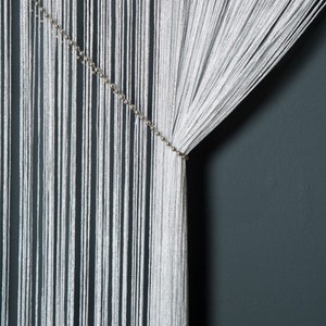 Thread Curtain Panel - Modern Window Treatments & Room Divider ...