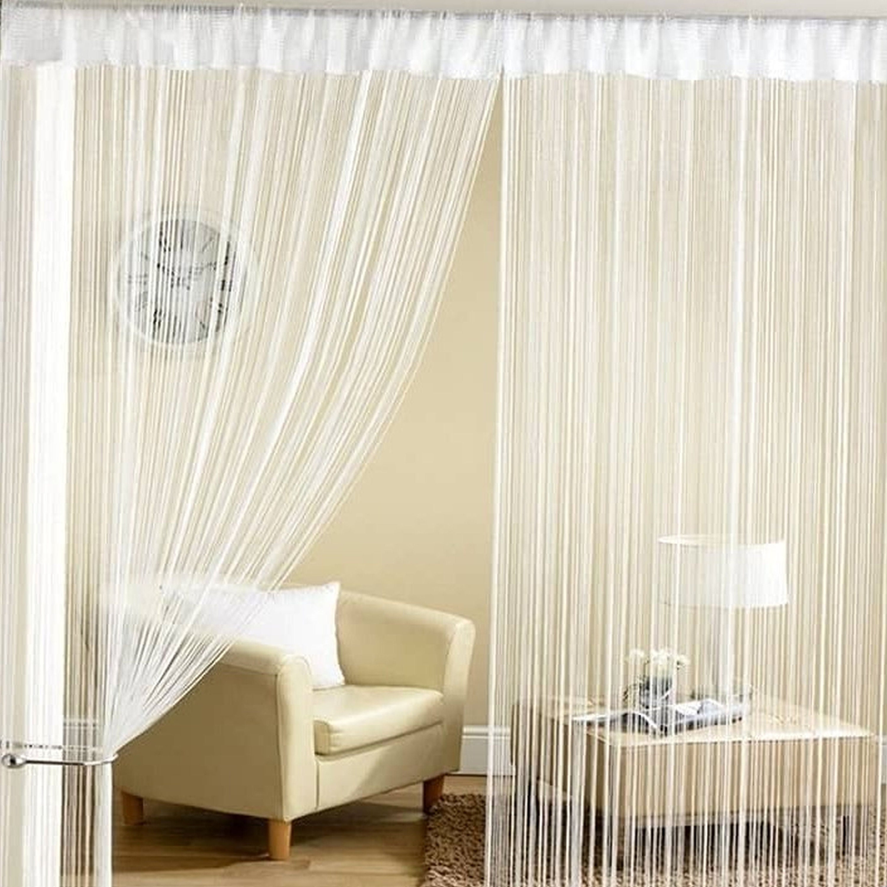 Thread Curtain Panel - Modern Window Treatments & Room Divider ...