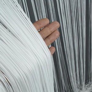 Thread Curtain Panel - Modern Window Treatments & Room Divider ...