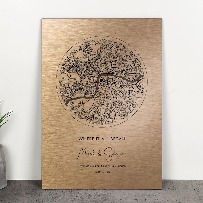 Anniversary Map - Etsy