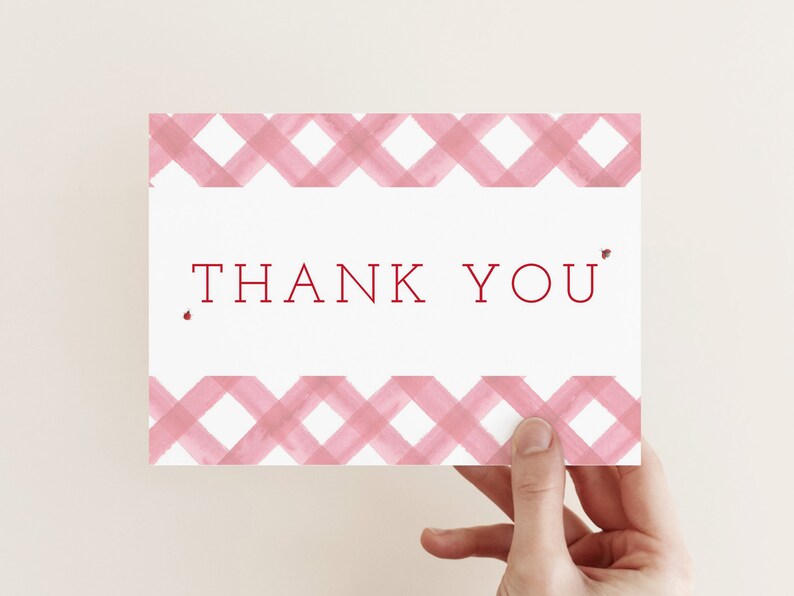 Editable Thank You Card, Customizable Thank You Notecard Template ...