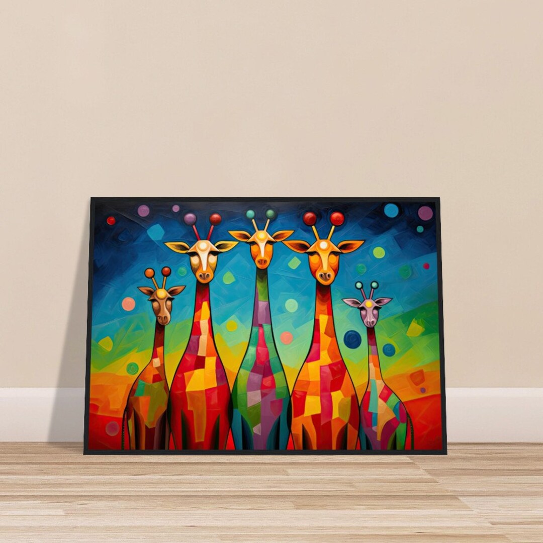 Giraffes Paul Klee-inspired Artworks, Joyful Art, Cubism, Modern Wall ...