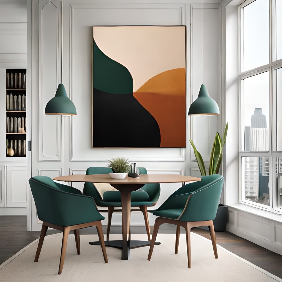 Boho Abstract Wall Digital Art Prints, Boho Wall Decor, Mid Century ...