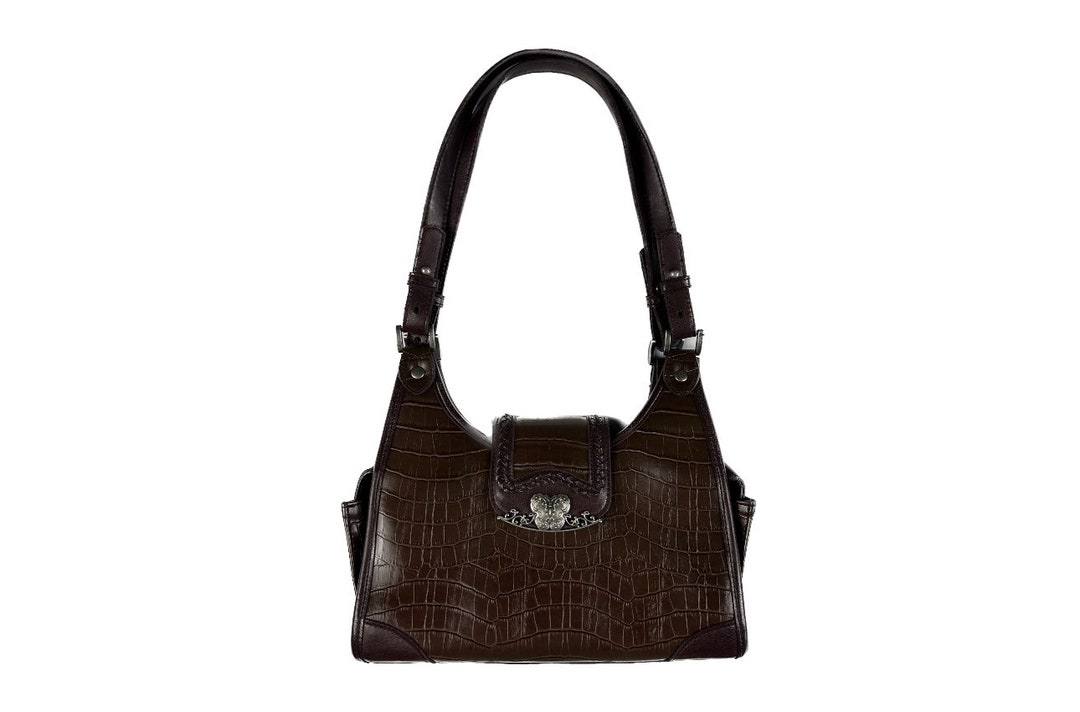 Vintage 90's Maroon Alligator Print Purse - Etsy