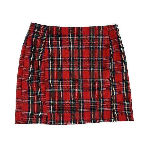 Red Plaid Skirt - Etsy