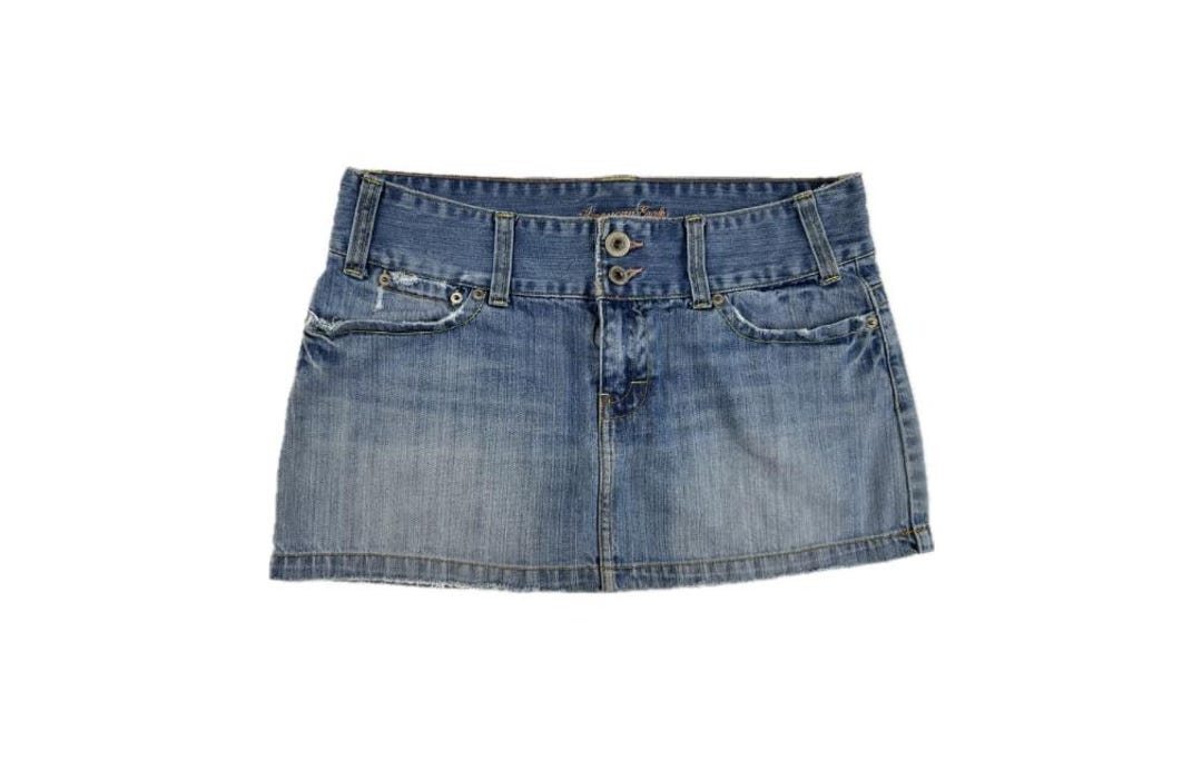 Vintage Y2K Denim Micro Mini Skirt 30 Waist - Etsy