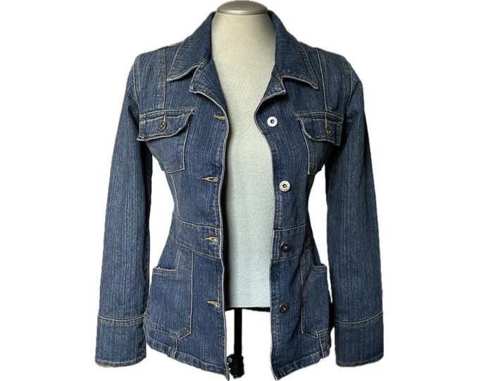 Vintage Y2K Denim Jacket by Bongo - XS - Etsy