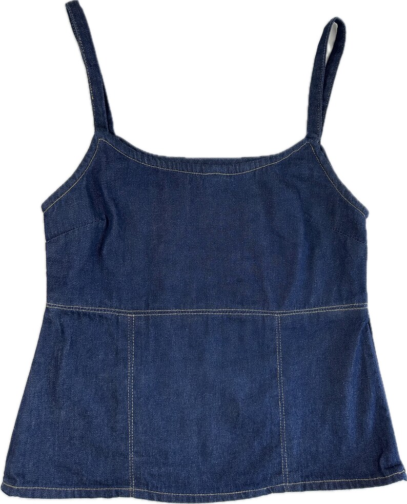 Vintage 2000s Denim Tank Top XS - Etsy