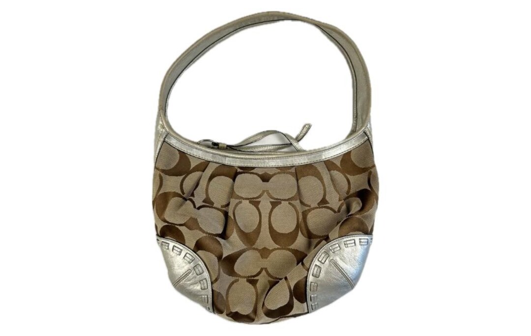 Vintage Y2K Monogram & Metallic Coach Bag - Etsy
