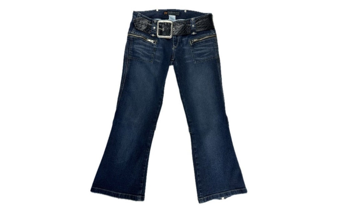 Vintage 90s PARASUCO Unique Denim Capris Size 8 - Etsy