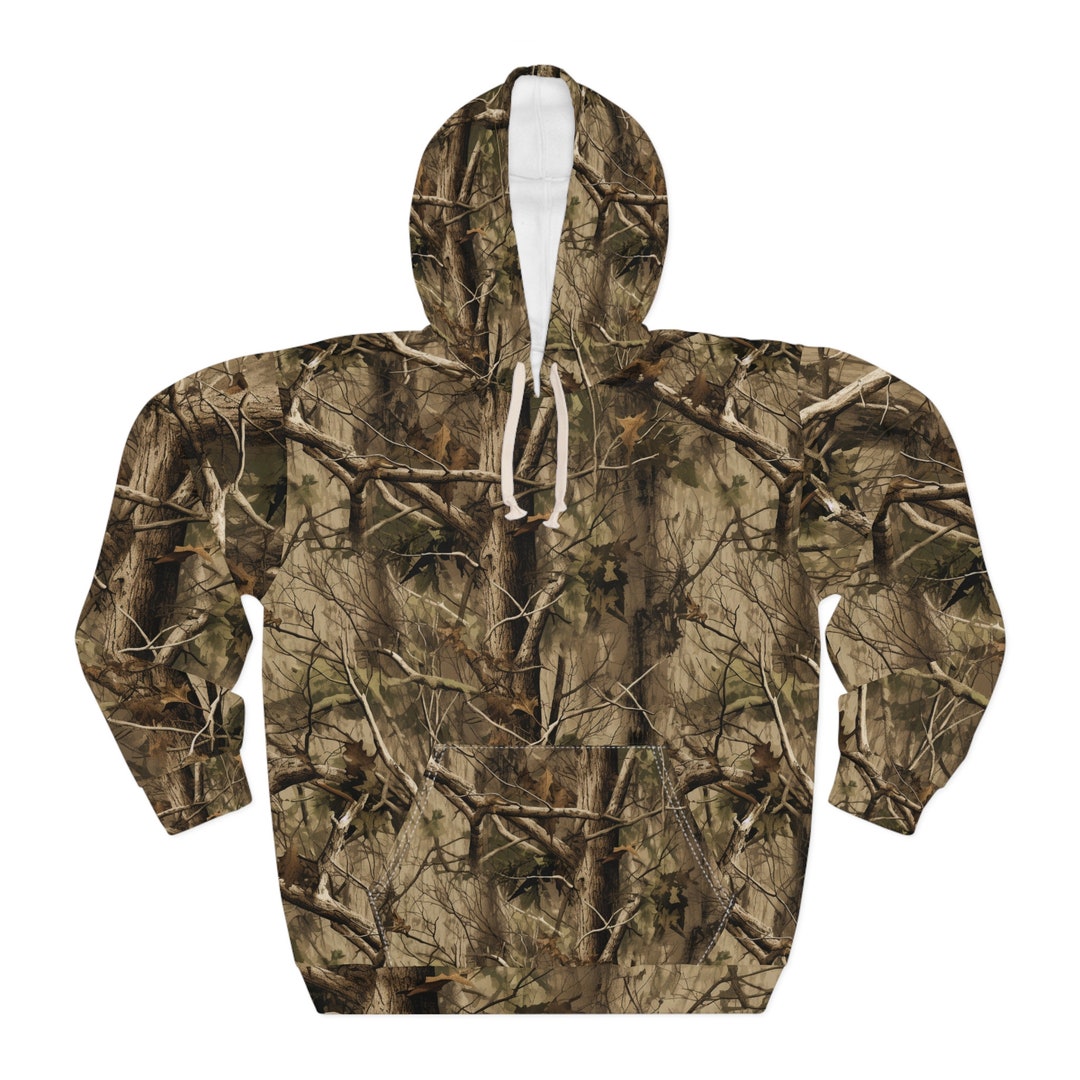 Realistic Tree Camo Hoodie Deer Hunting Camouflage Hunting Hoodie Buck ...