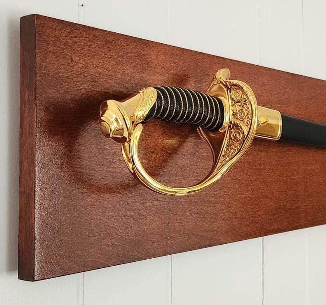 Marine NCO Sword Display / Handmade Wooden Military Sword Display ...