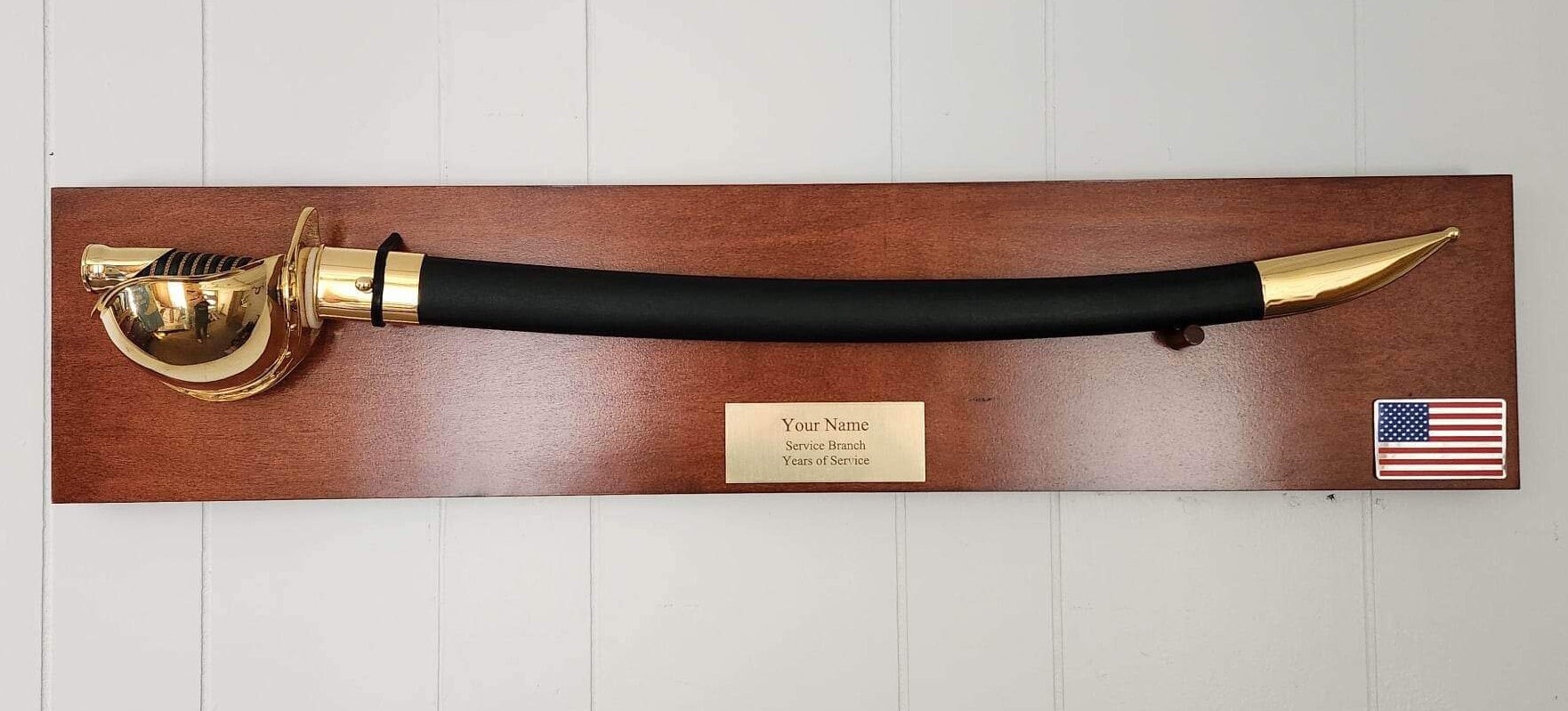 Navy Chief Cutlass Display / Handmade Wooden Military Sword Display ...