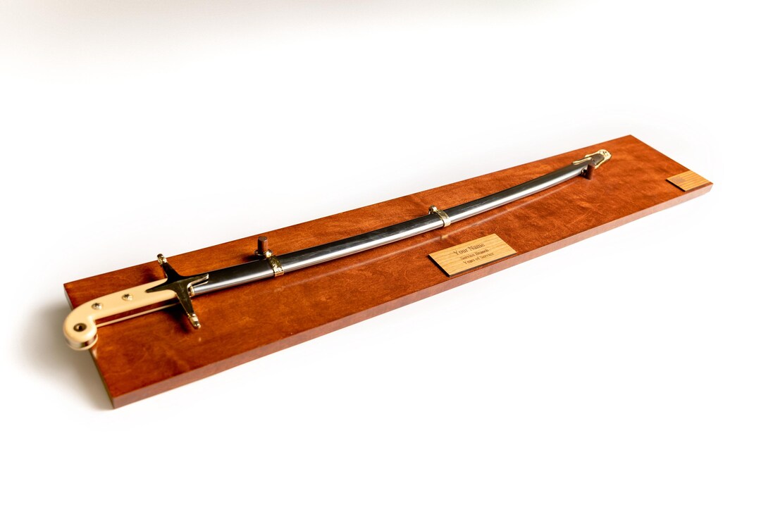 Engraved Wooden Sword Display: Marine Officer Commissioning Gift - Etsy