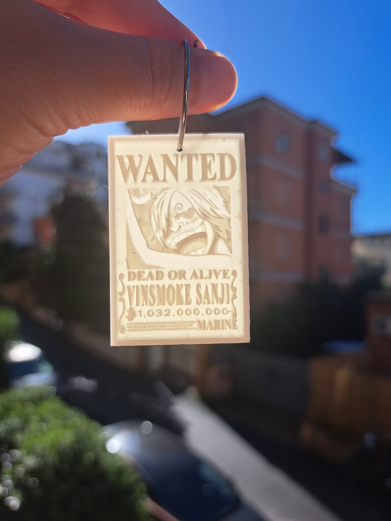 One Piece Wanted Poster Keychain lithophane - Etsy