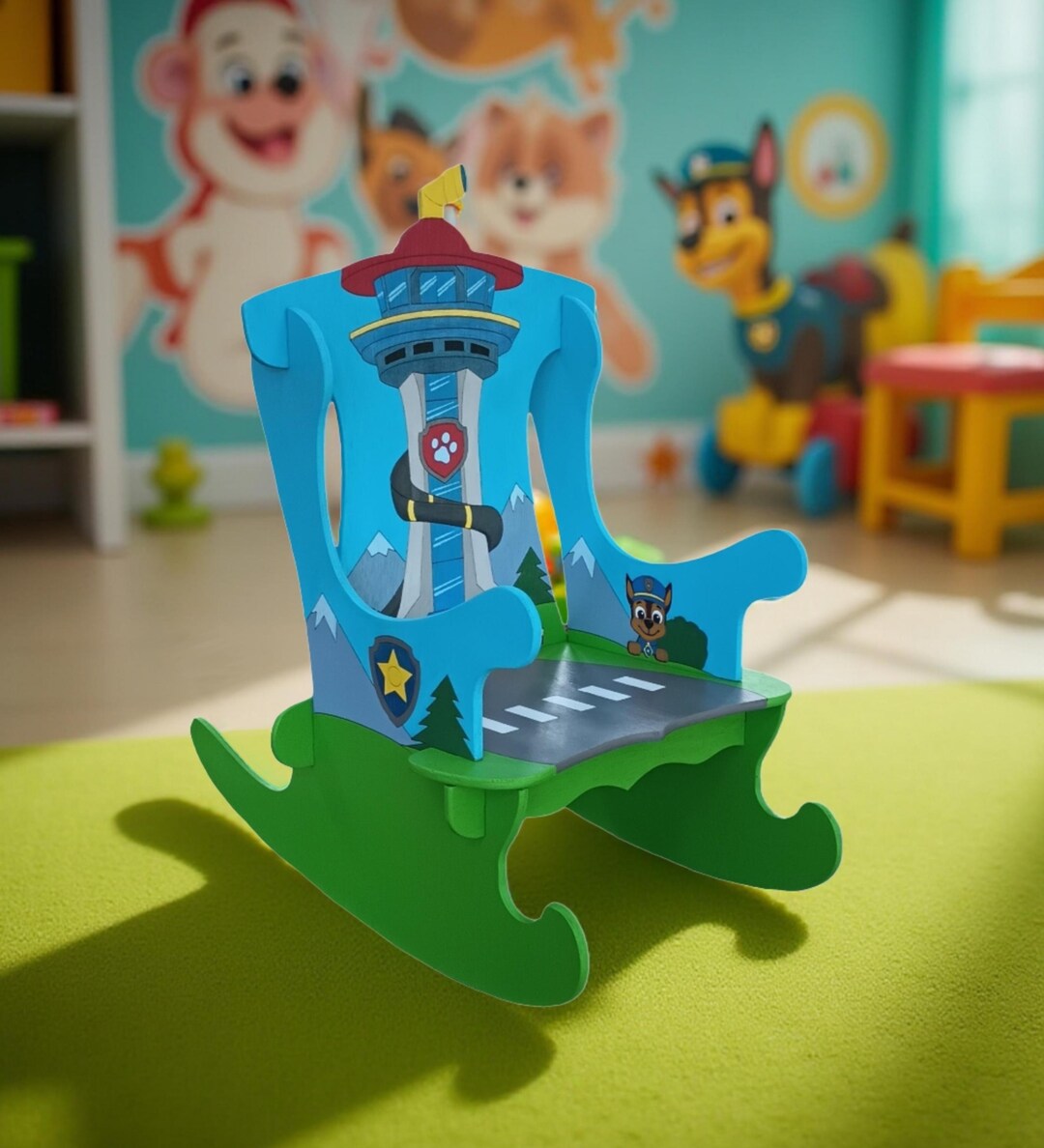 Kids Paw Patrol Puzzle Rocking Chair - Etsy