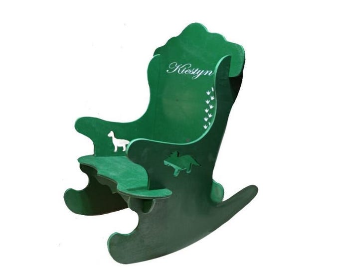 Child's Rocking Chair-hickory Puzzle Rocker-custom Made Furniture for ...