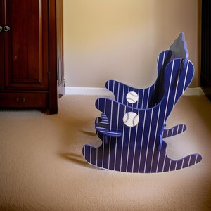 NY Yankees Theme Puzzle Rocking Chair - Etsy