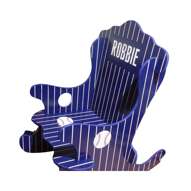 NY Yankees Theme Puzzle Rocking Chair - Etsy