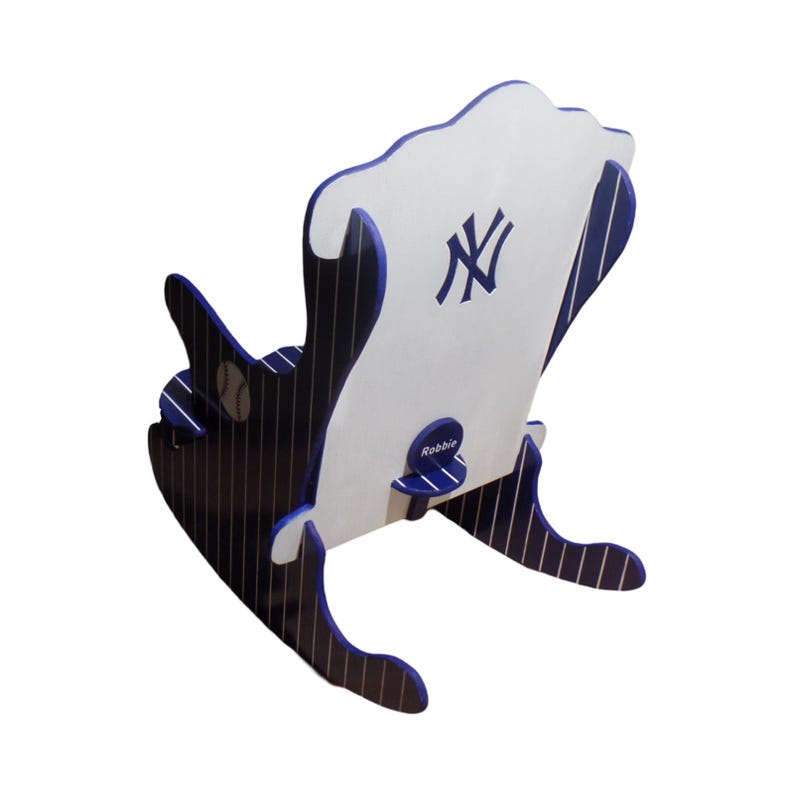NY Yankees Theme Puzzle Rocking Chair - Etsy