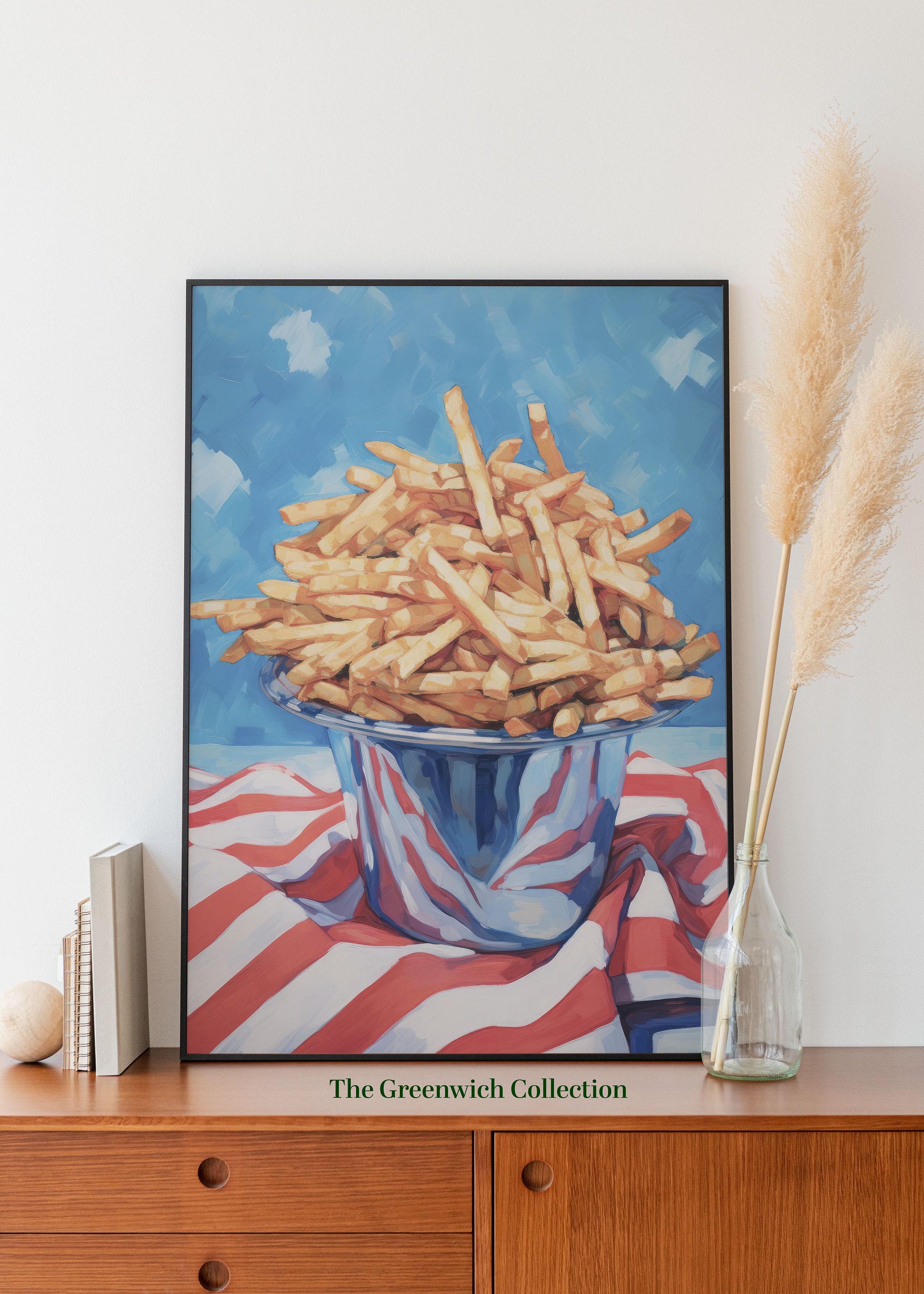 French Fries Printable Painting Kitchen Decor Retro Kitchen - Etsy