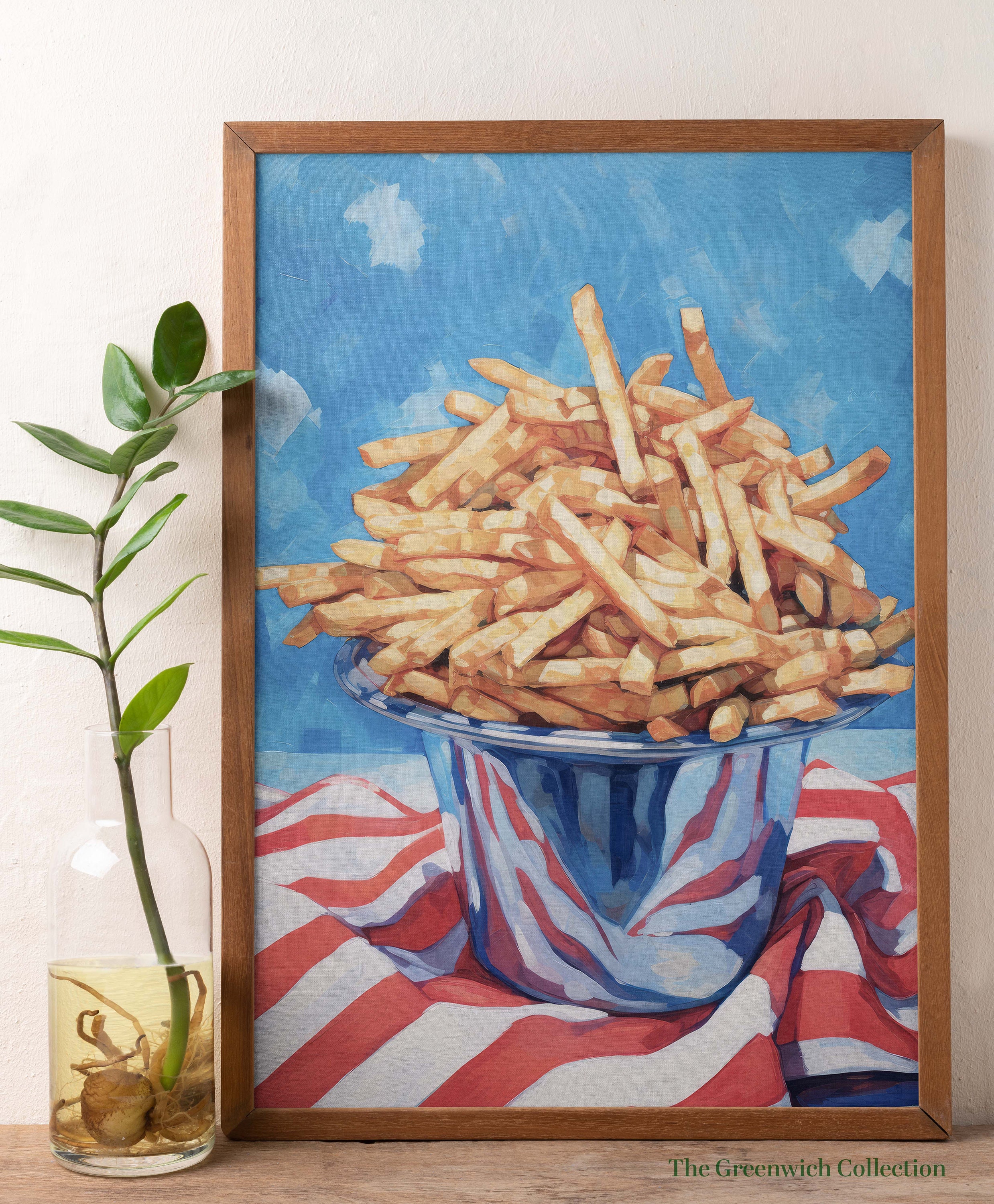 French Fries Printable Painting Kitchen Decor Retro Kitchen - Etsy
