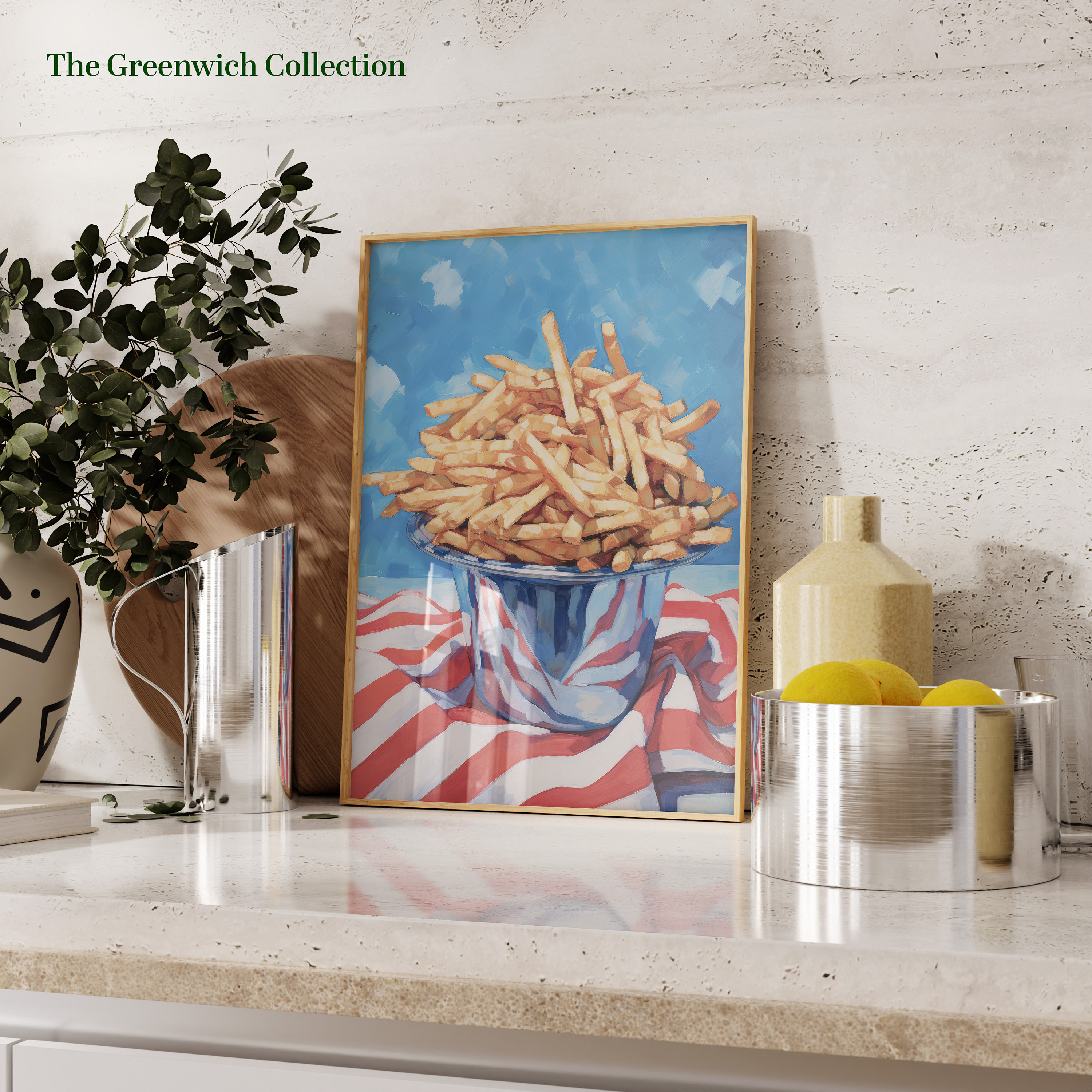 French Fries Printable Painting Kitchen Decor Retro Kitchen - Etsy
