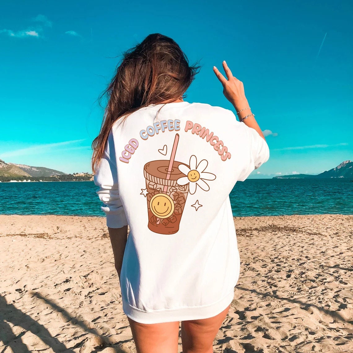 Iced Coffee Princess PNG Cute Creative Iced Coffee Design - Etsy