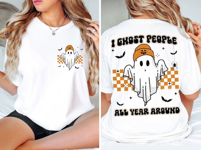 Ghost People Year Round Cool Ghost Halloween Retro - Etsy