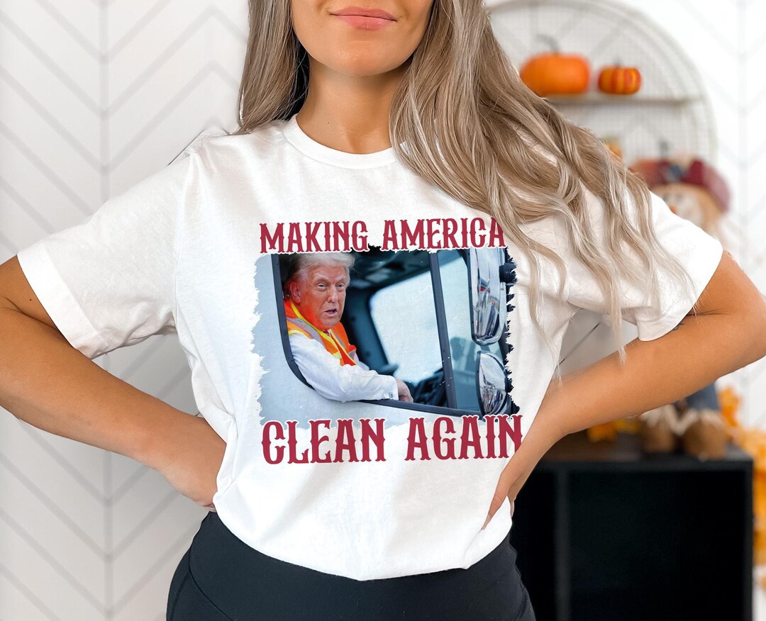 Trump Garbage Man in Trash Truck, Donald Trump Trash Man Png, Trump ...